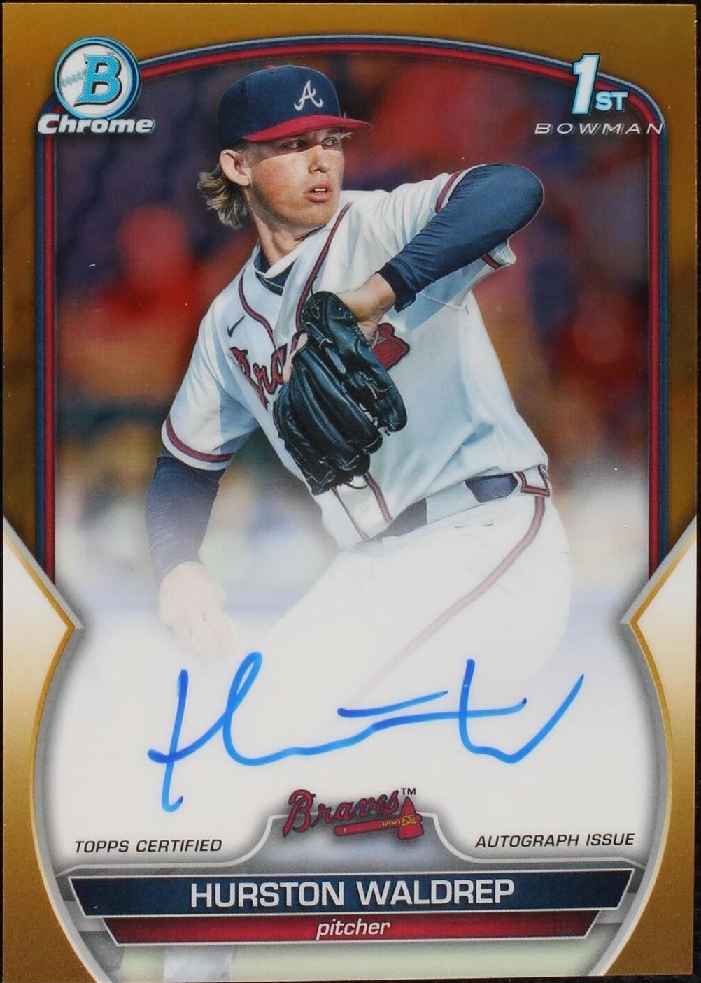 2023 Bowman Draft - Chrome Prospect Autographs Hurston Waldrep #CDA-HWA ...