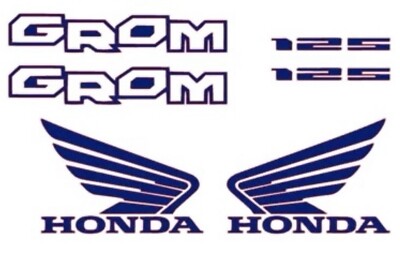 GROM Decal Kit BLUE Sticker Motorcycle 125 graphics decals stickers | eBay