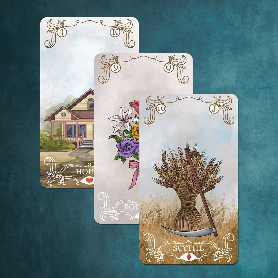 OMNITO Borderless Oracle Magic Lenormand Deck | Mystical Vintage 36 ...