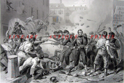 1861 BALTIMORE RIOT PRATT STREET MASSACRE Pre Civil War 1862 Art Print ...