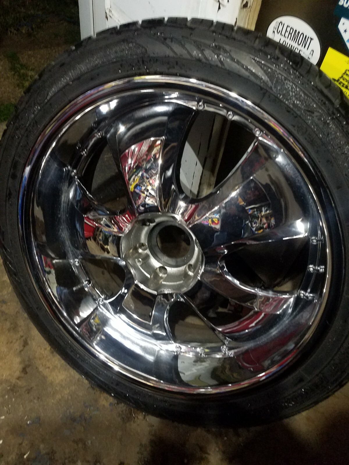 24 inch rims and tires used Universal Rim 5" 1/2 Inches center to ...