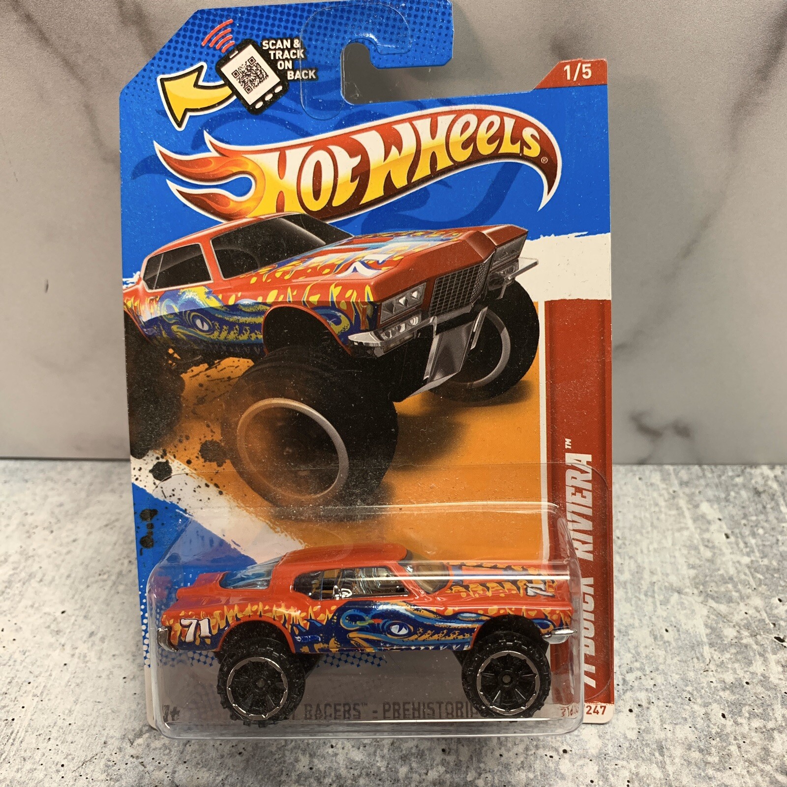 2012 Hot Wheels #216 '71 Buick Riviera Thrill Racers Prehistoric Series ...