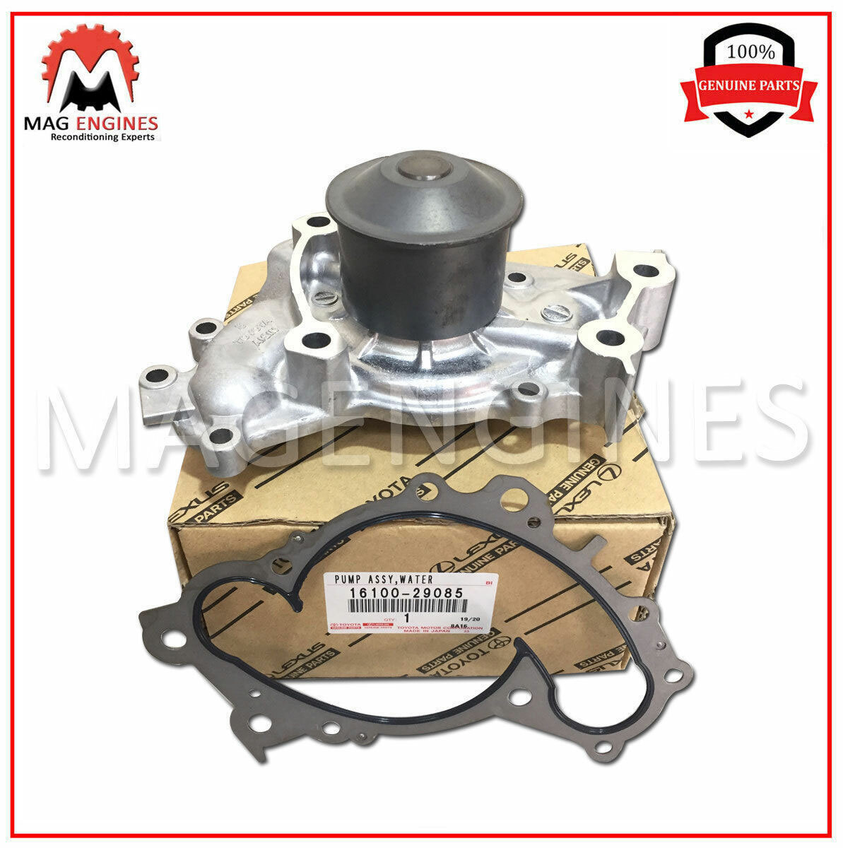 16100-29085 GENUINE OEM ENGINE WATER PUMP 1MZ-FE 3MZ-FE FOR CAMRY ...