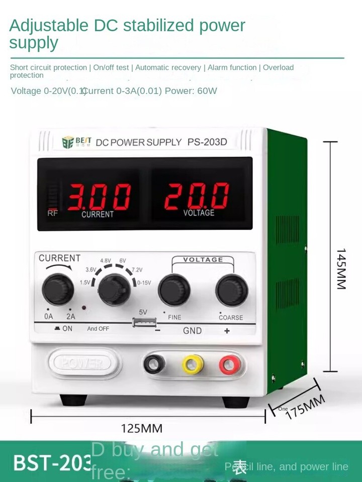DC Power Supply High Precision Voltage Regulator Adjustable Power ...