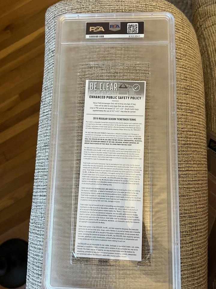 PATRICK MAHOMES 3RD GAME 6 TDs PSA 9 Ticket Stub - 2018 NFL CHIEFS ...