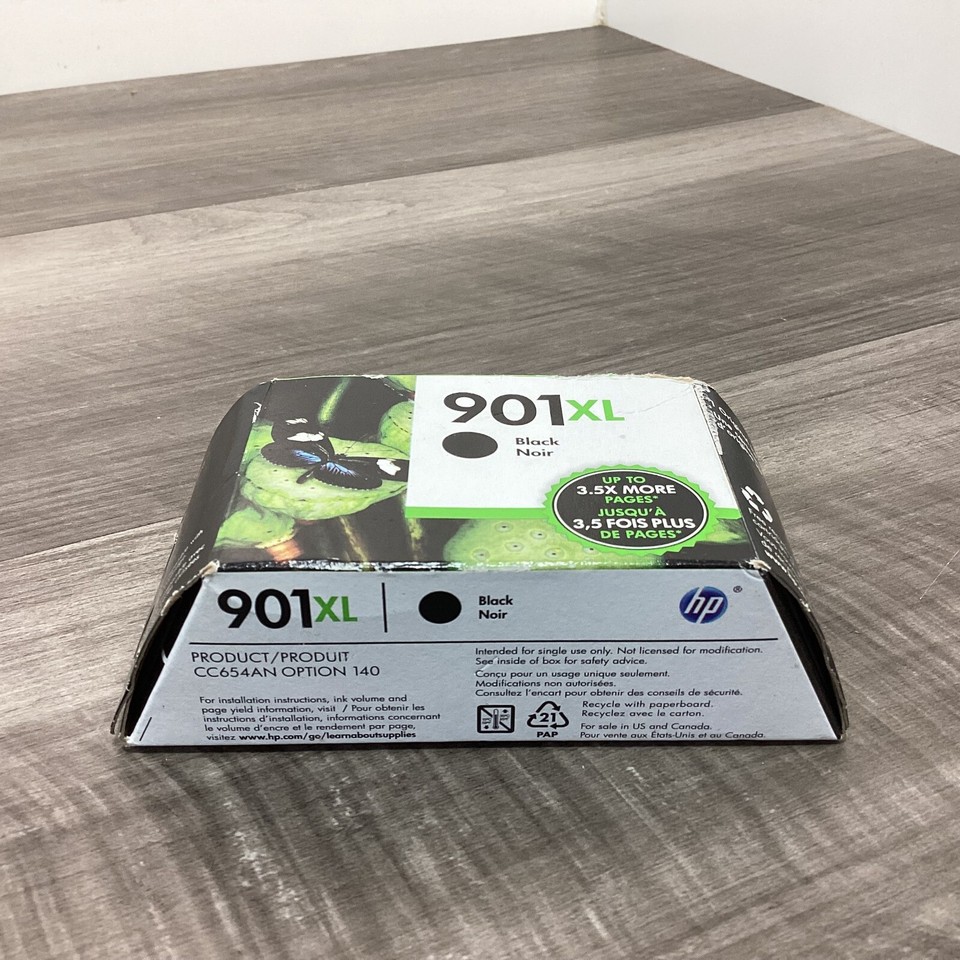 Genuine HP 901XL High Yield Black Ink Cartridge CC654AN - New & Sealed ...