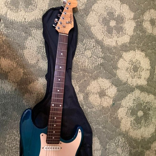 Barclay electric guitar blue Stratocaster type used good condition from ...