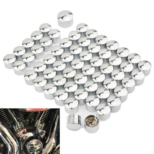 60pcs Chrome Engine Topper Bolt Cover Caps For Harley Twin Cam Road ...