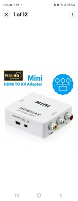 HDMI2AV Mini Converter HDMI To AV Adapter HDMI to RCA 1080P HD Video ...
