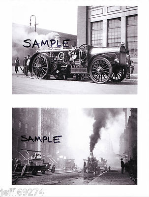 FDNY Nott Steam Pumper FIRE TRUCKS ENGINE 58 NYC 1911 2 Vintage Photos ...
