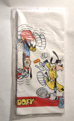 RARE New Old Stock Walt Disney Sport Goofy Disposable Party Table Cover ...