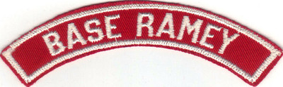 BOY SCOUT BASE RAMEY (PUERTO RICO) MILITARY BASE RED & WHITE HALF STRIP ...