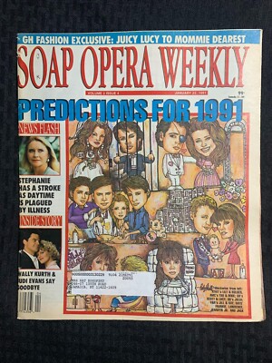 1991 Jan 22 SOAP OPERA WEEKLY Magazine FN 6.0 Predictions for 1991 | eBay