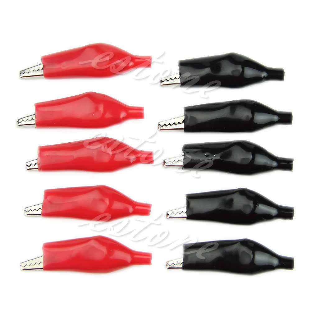 10x for Test Clip Alligator LeadsFor Electrical Jumper Wire Cable 45mm ...