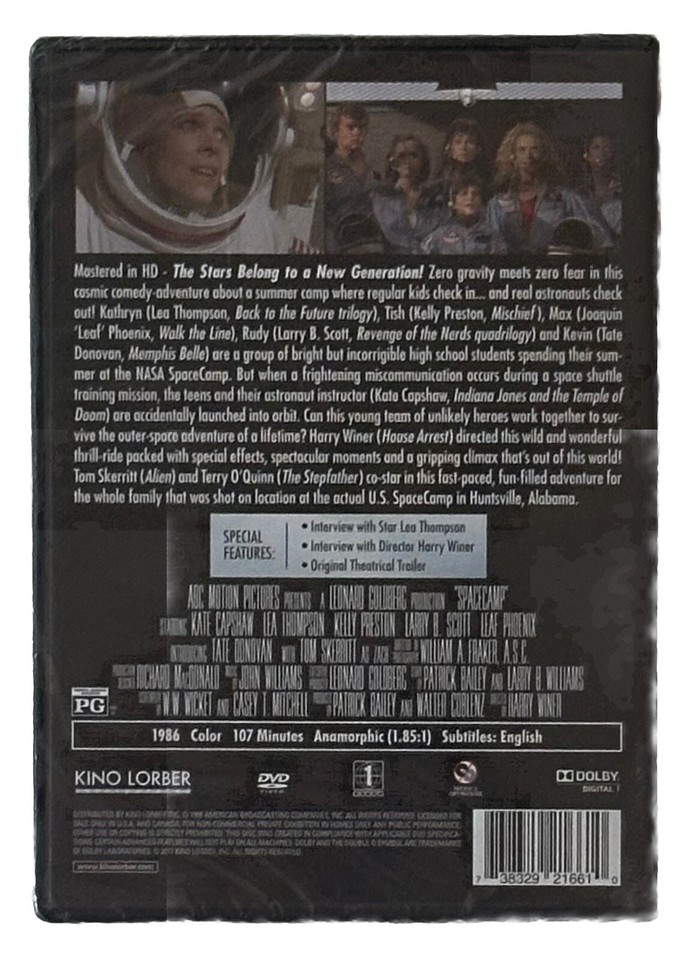 Space Camp DVD 1986 Kino Lorber - Kate Capshaw / Lea Thompson - NEW ...