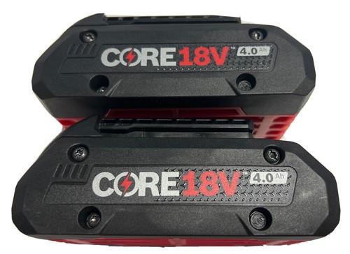 (2) NEW Genuine BOSCH GBA18V40 CORE 4.0 Ah 18V Volt Li-Ion Compact ...