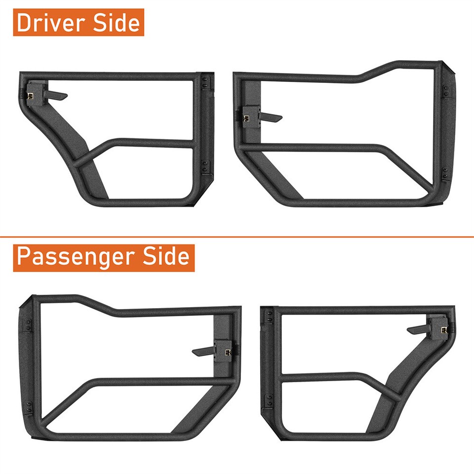 4Pcs Offroad Half Doors Guards Tube Frames for 2021-2025 Ford Bronco 4 ...