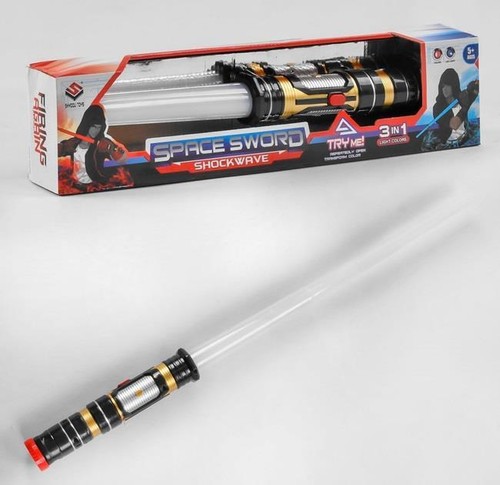 Kids LED Lightsaber Light Up Space Sword 3-in-1 Glow Toy Color Changing ...