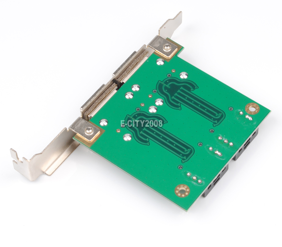 Dual Ports Mini SAS SFF-8088 To 36Pin SFF-8087 PCBA Female Adapter+PCI ...