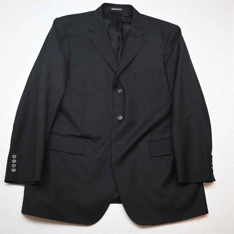Ermenegildo Zegna 44R 38x32 Black 100% Wool Mens Jacket Pants Suit | eBay