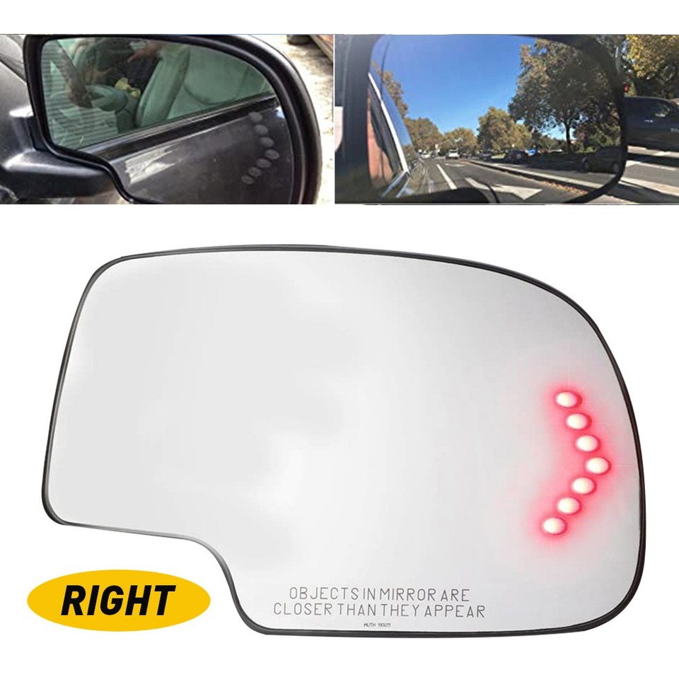 Mirror Glass Heated Passenger Right Side For 2003-06 GMC Yukon XL 1500 ...