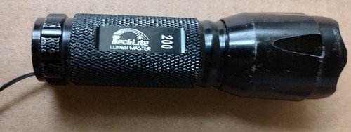 TechLite Lumen Master Black Tactical Flashlight TESTED WORKING (3) AAA ...