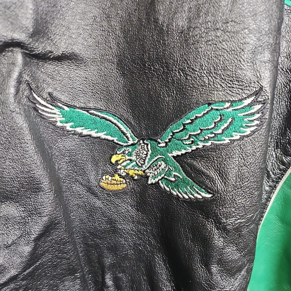 MUST SEE Vintage Philadelphia Eagles Pro Player Daniel Young LEATHER ...