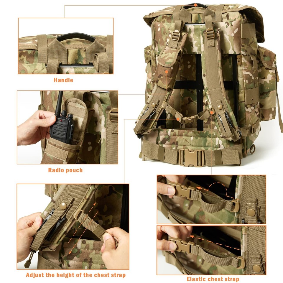 MT Military Alice Pack Army Survival Combat ALICE Rucksack Backpack ...