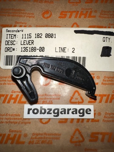 OEM STIHL THROTTLE TRIGGER LEVER INTERLOCK 1115-182-0801 015 020 031 ...