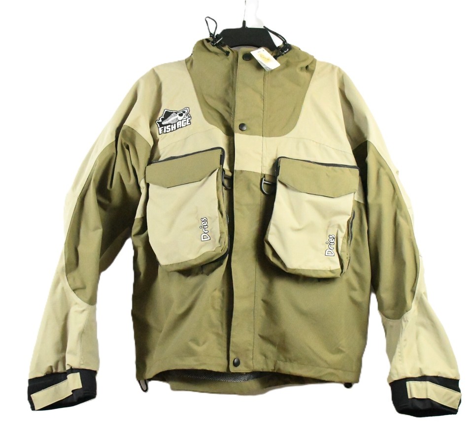 Fishing Wading Jacket-XXL-Waterproof-Fish Age-4 layer fabric-6 pockets ...
