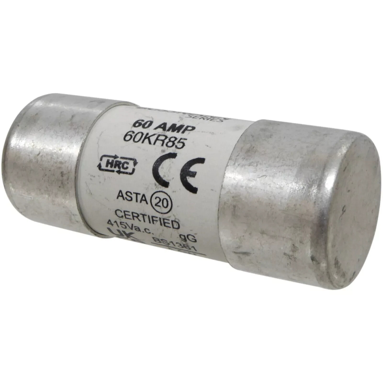 House Mains Service Cut-Out Fuse 60 Amp Small Bussmann 60KR85 57x23mm ...