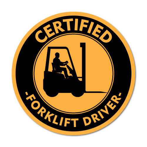 Certified Forklift Driver Warhouse WHS OHS Sticker Decal Safety Sign ...