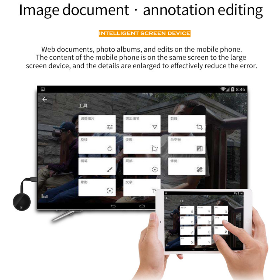 Wifi Wireless HDMI Mirror Screen Display Adapter Miracast Dongle For HD ...