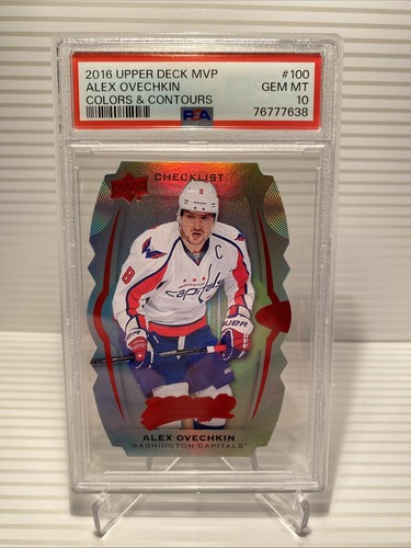 2016-17 Upper Deck MVP Colors and Contours #100 Alexander Ovechkin PSA ...