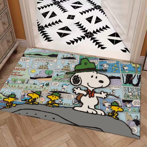 Peanuts Snoopy Comic Print Door Mat Kitchen / Bathroom With Non-slip ...