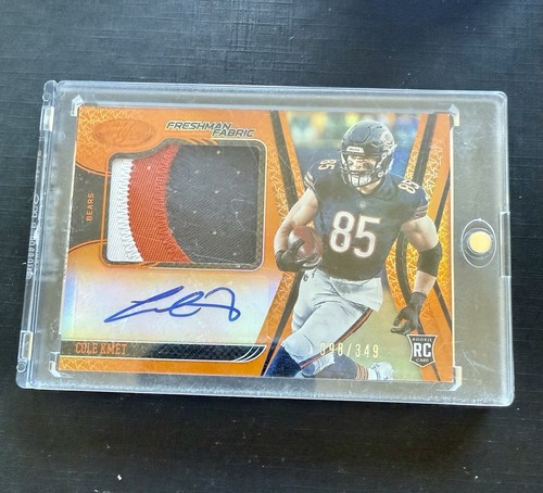 2020 Panini Certified Freshman Fabric Signatures Cole Kmet # /349 ...