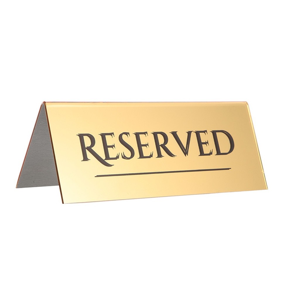 Reserved Table Sign Table Top Wedding Sign Guest Reservation Table Seat ...