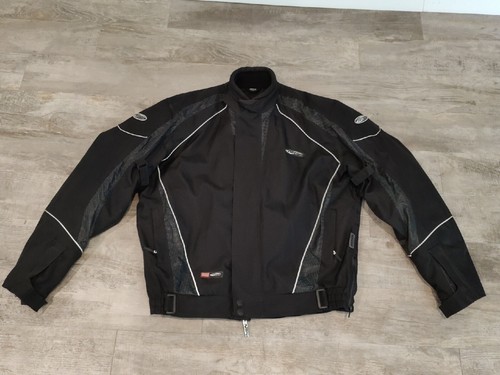 Nitro Racing Motorcycle Jacket Black Mens XXXL Zip In Lining Zip Velcro ...