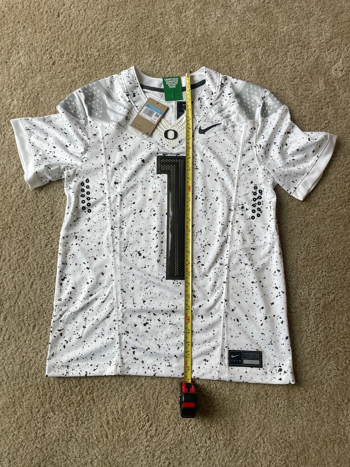 Nike Oregon Ducks Football Eggshell White Jersey #1 Men’s Size: Medium ...