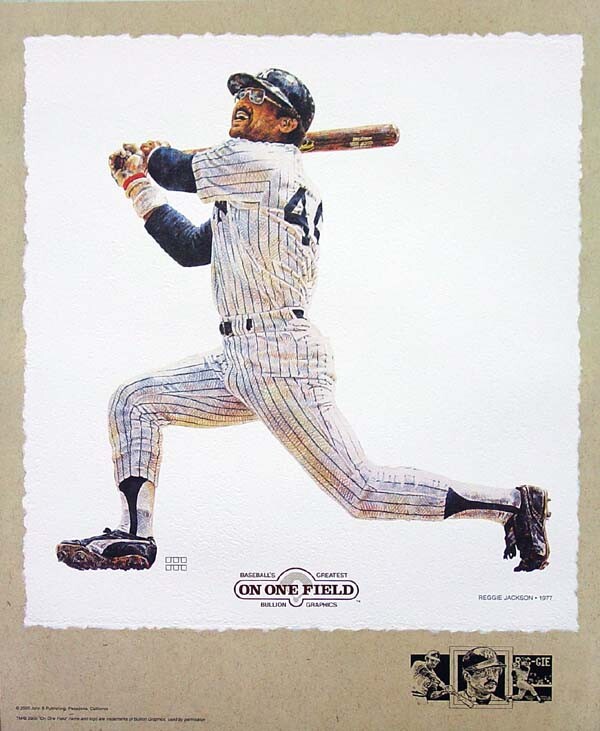 Reggie Jackson New York Yankees Lithograph By Michael Mellett | eBay