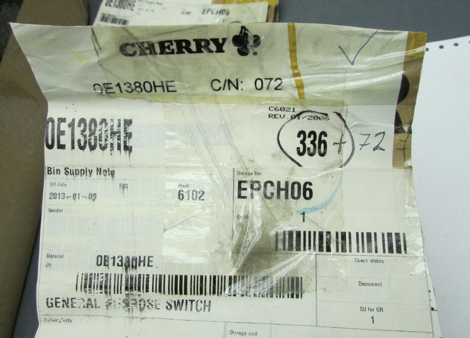 Lot 2 Cherry E13 15A NO/NC Lever Micro Switch 3/4 to 1.5 HP 125/250 V ...