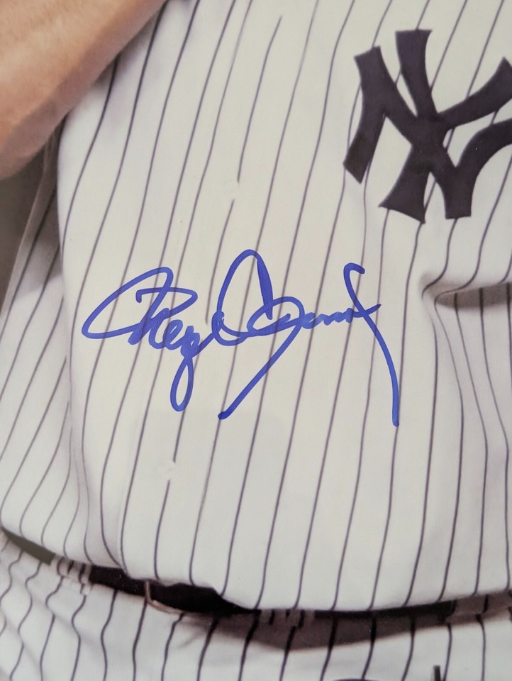 Derek Jeter HOF Roger Clemens Signed NY Yankees 16x20 Framed Photo AUTO ...