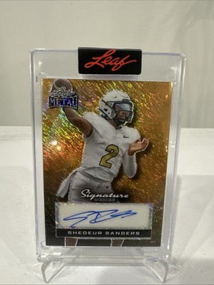 2024 Leaf Metal Signatures Series Shedeur Sanders Auto BL-SS2 1/1 Gold ...