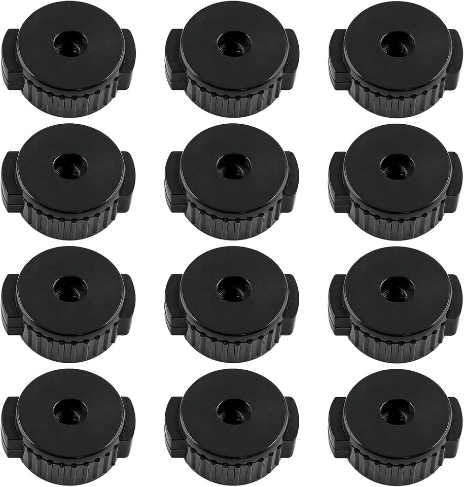 12 Pcs Black Cymbal Nuts Drum Accessories, 8mm Plastic Quick Release ...