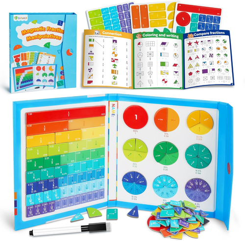 Magnetic Fraction Educational Puzzle Magnetic Fraction Tiles Fraction Circles | eBay
