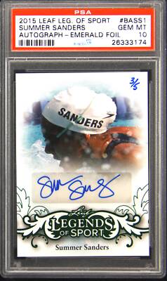 2015 Leaf #BASS1 Summer Sanders Emerald Foil Autograph Auto 3/5 PSA 10 Gem Mint | eBay