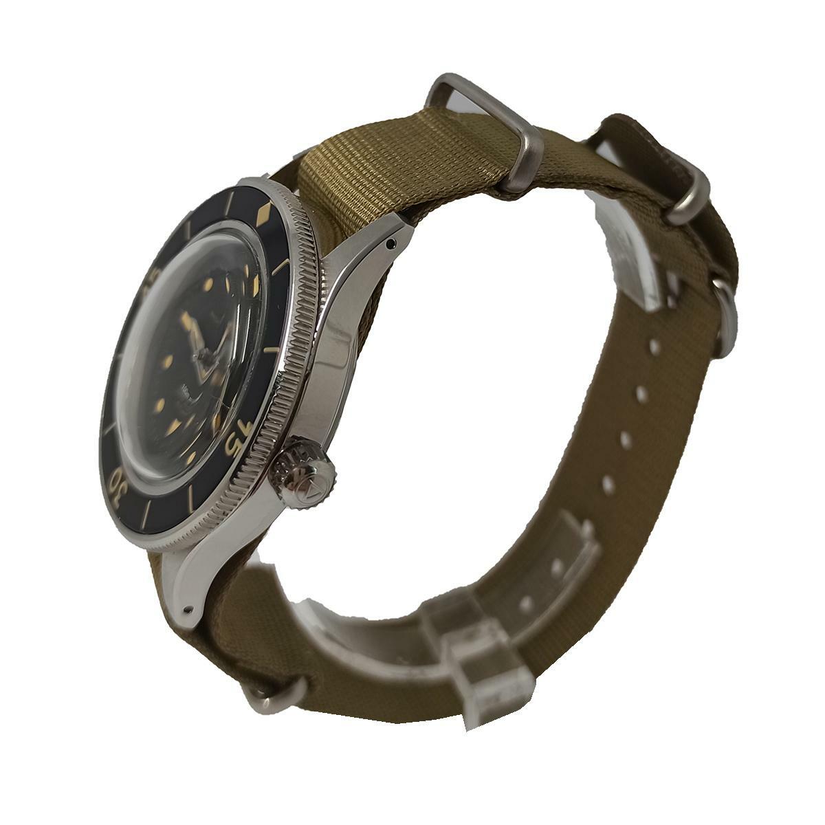 Walter Mitt Sea Wolf Sahara Steel Automatic Black Sand Military Men's ...