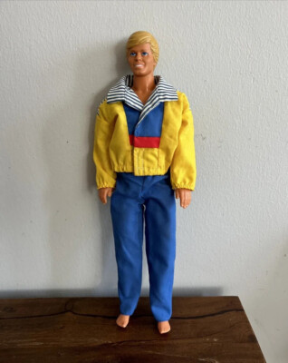 Vintage 1983 Ken Active Doll Blond Hair Yellow Blue Track Suit Legs ...