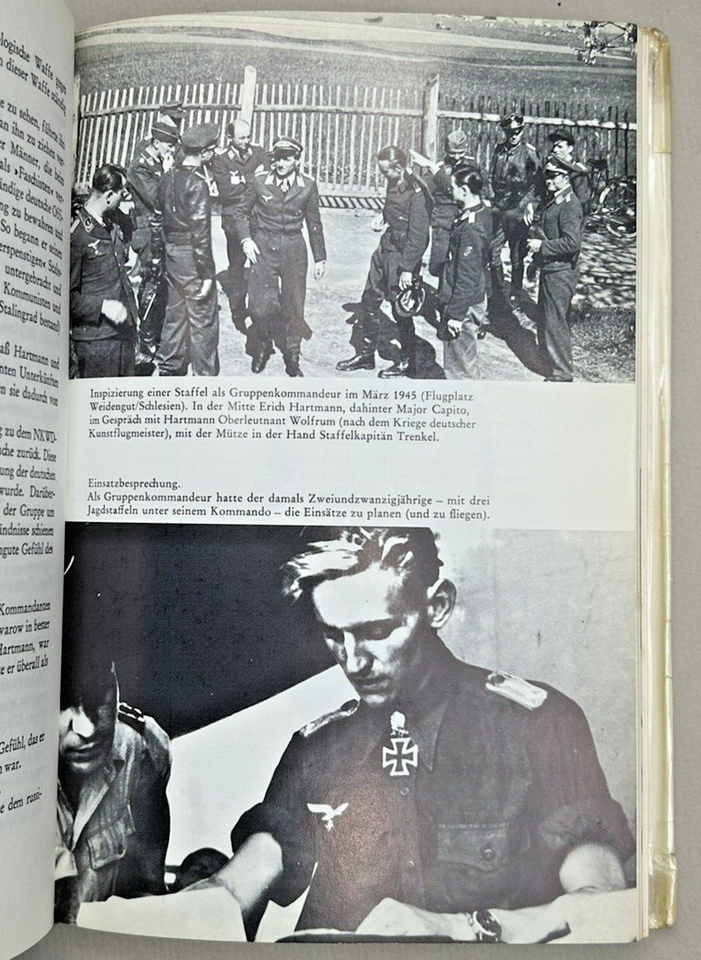 WWII German Ace Signed & Inscribed by Erich Hartmann German Text Illust ...