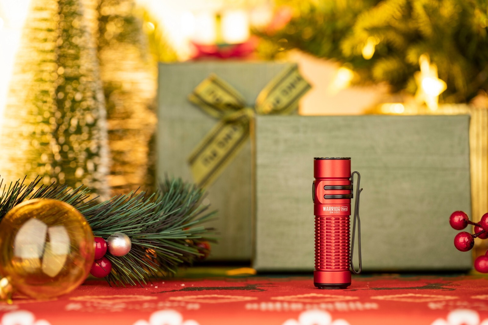 Olight Warrior Nano Red 1200 Lumens Tactical Dual Switch EDC Flashlight ...